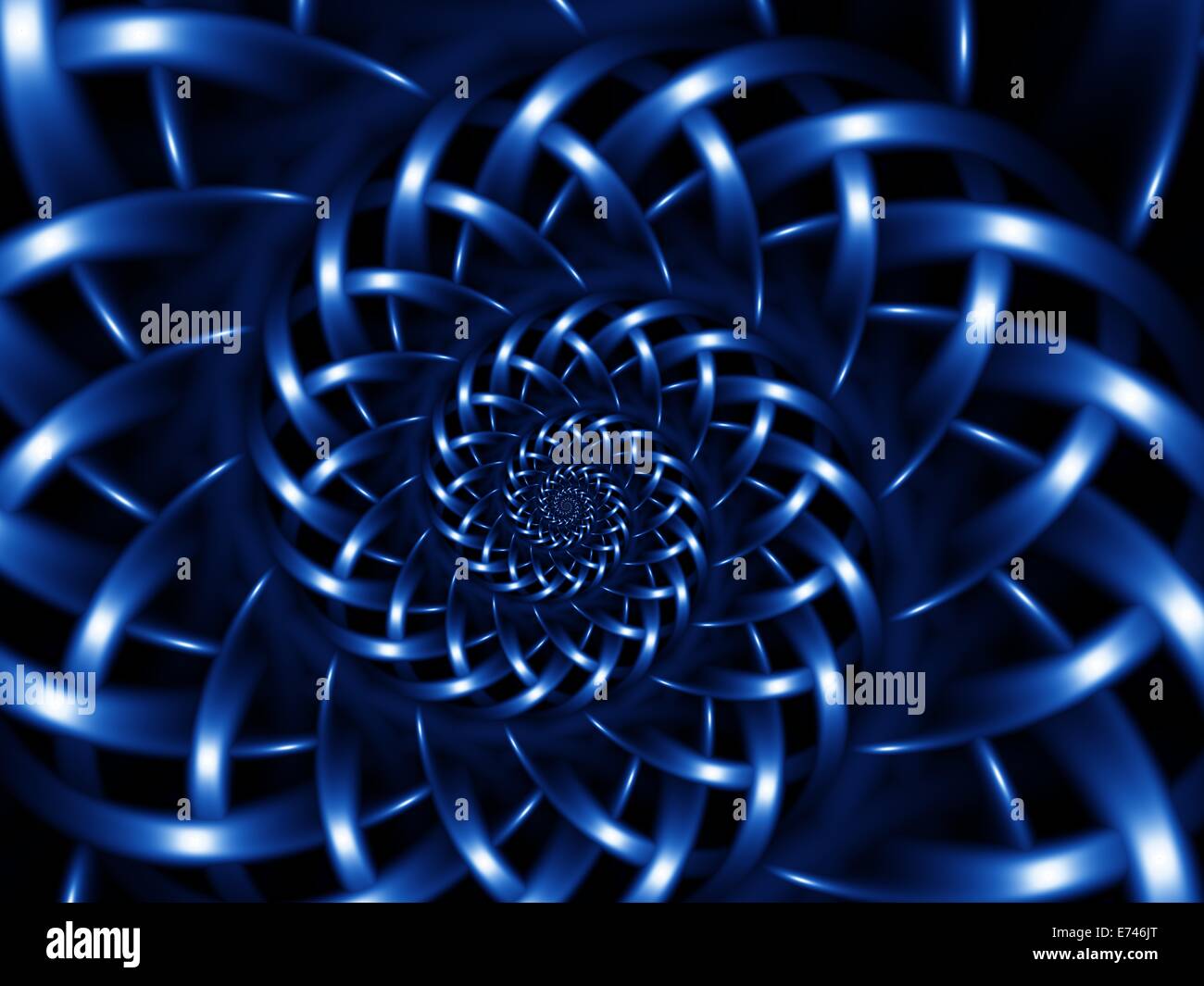 Digital Blue Spiral Art Background Stock Photo - Alamy