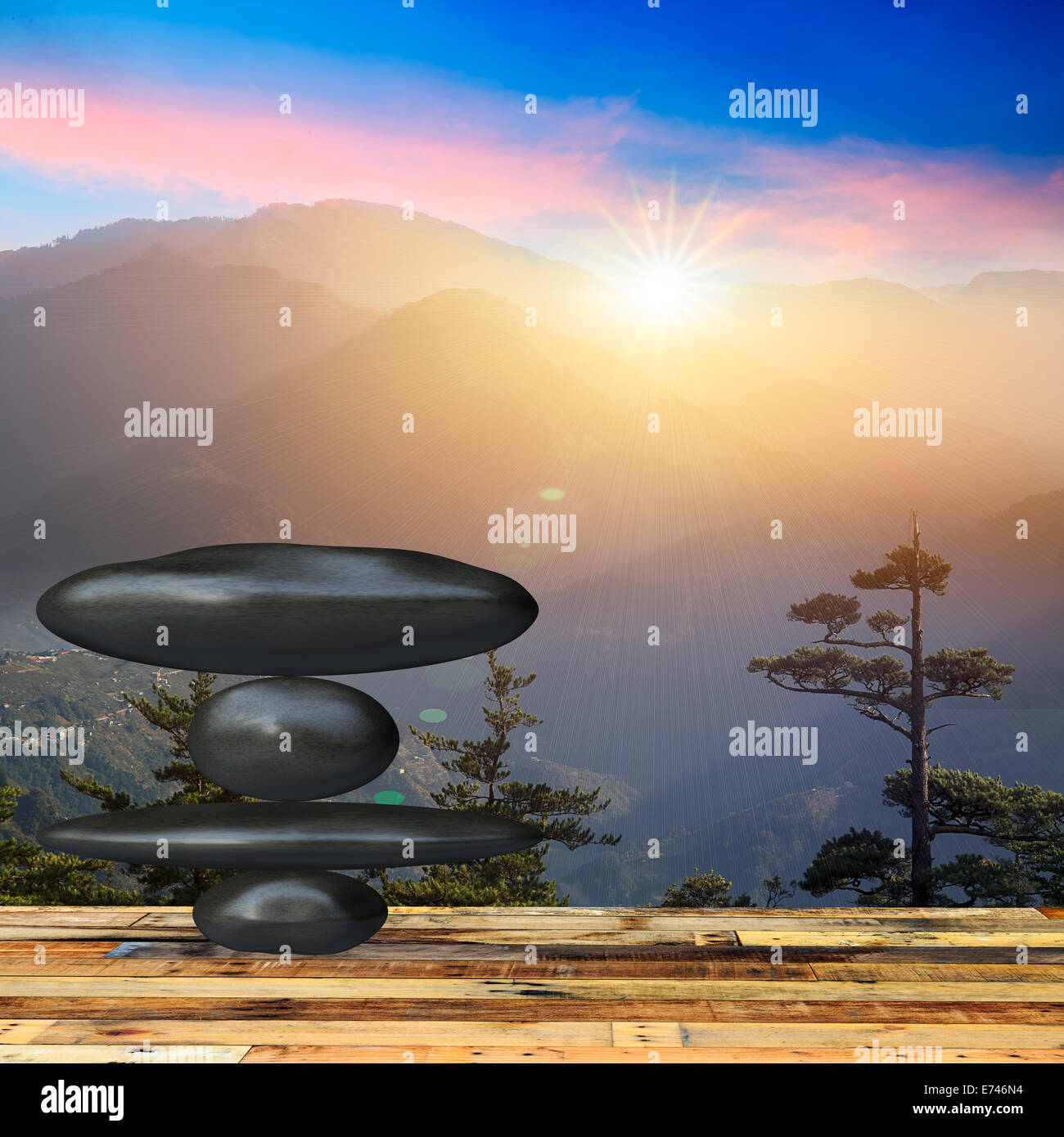 stone pyramid with nice background for adv or others purpose use Stock ...