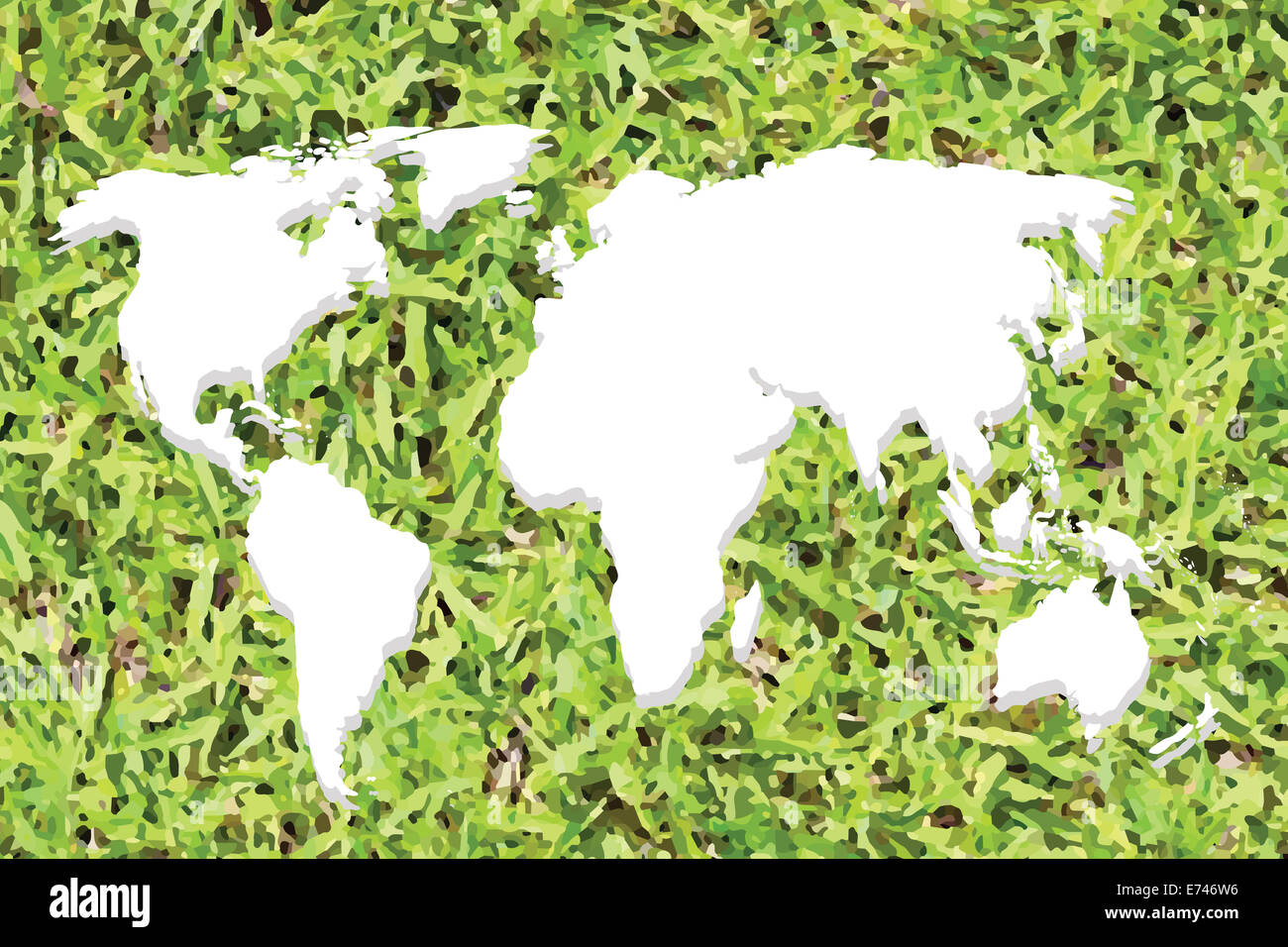 Map of world grass hi-res stock photography and images - Alamy