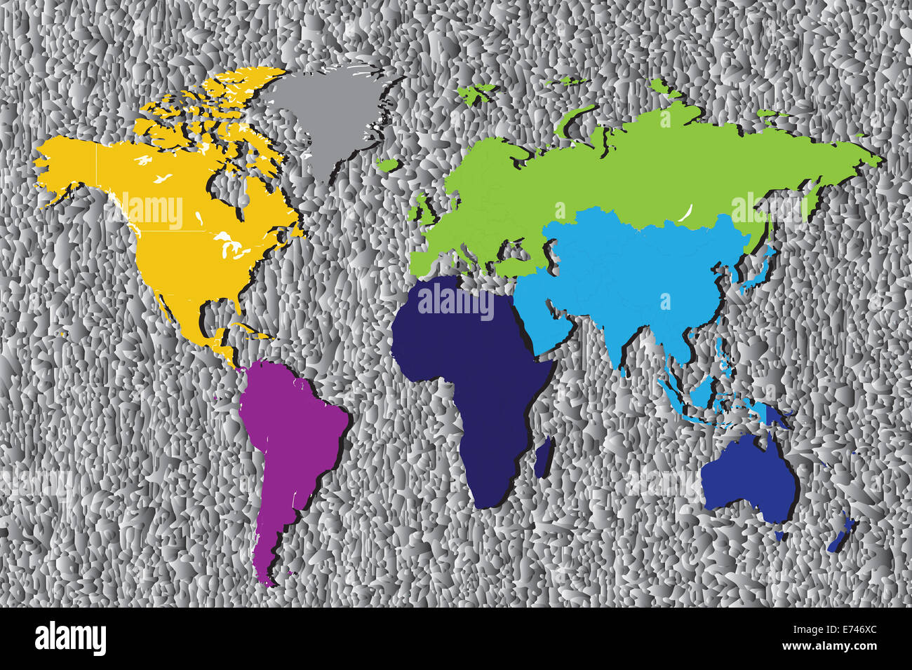 Colorful world map hi-res stock photography and images - Alamy