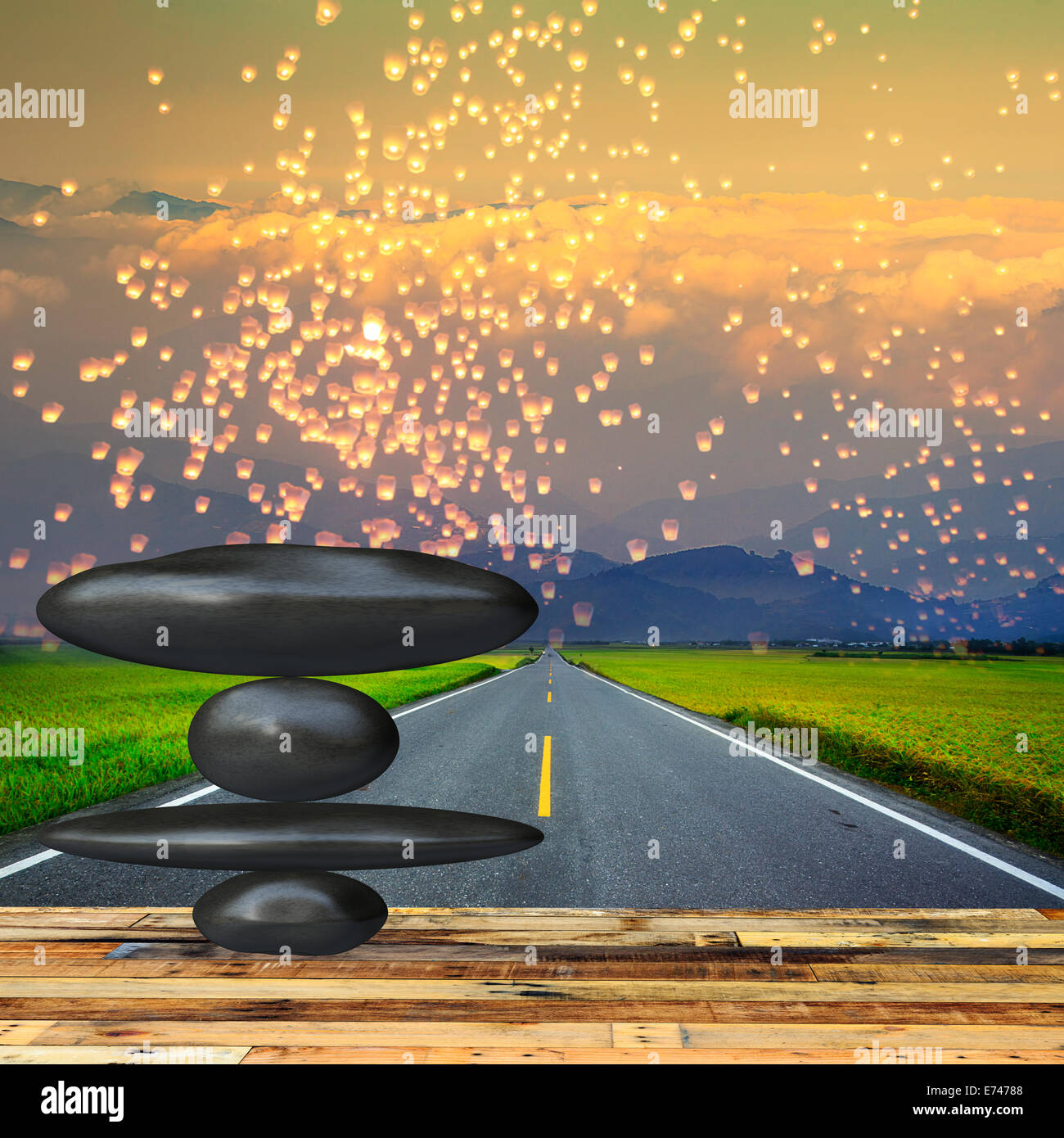 stone pyramid with nice background for adv or others purpose use Stock ...