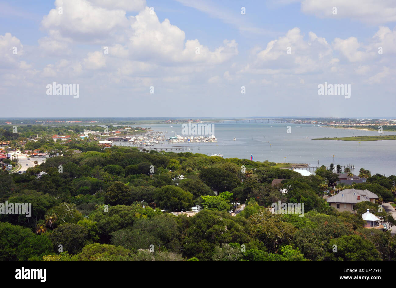 Aerial view of St. Augustine inlet, Florida, USA Stock Photo - Alamy
