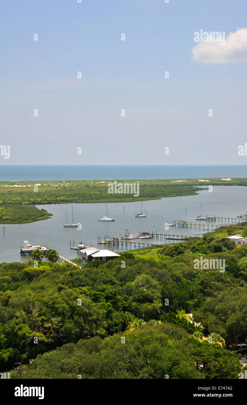 Aerial view of St. Augustine inlet, Florida, USA Stock Photo - Alamy