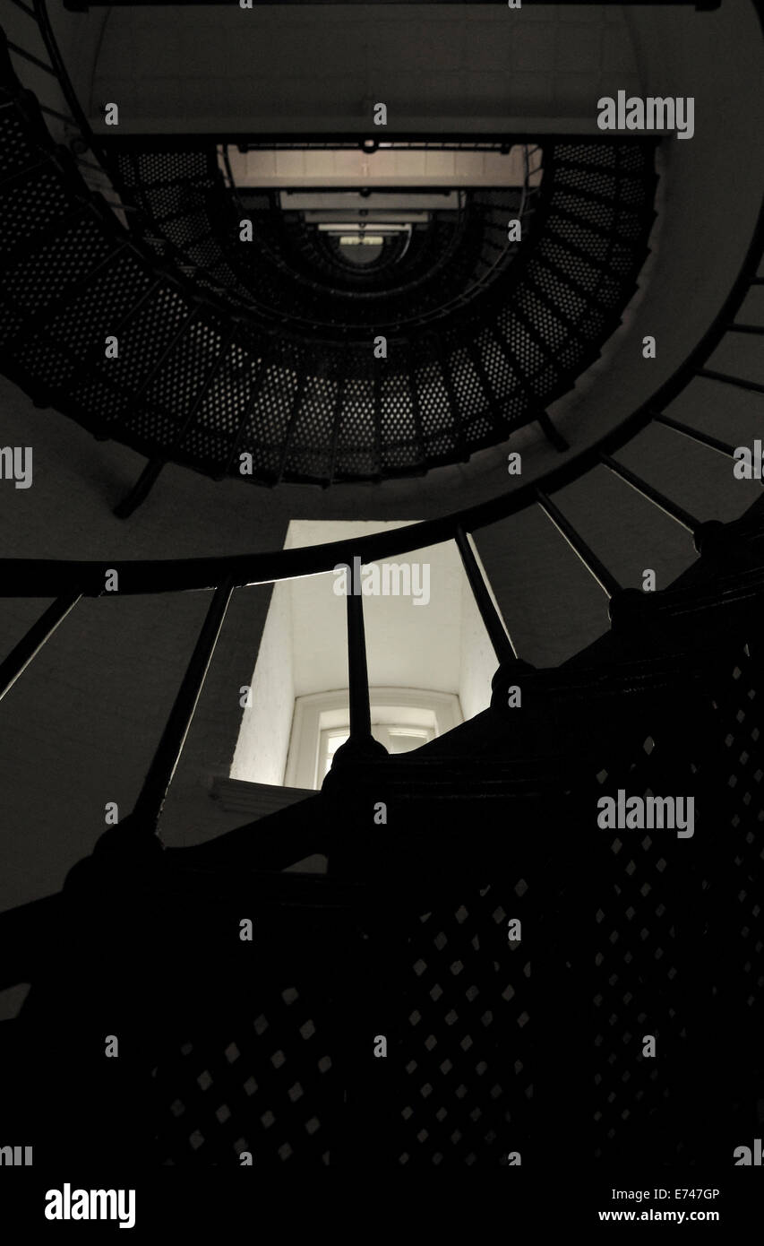 Staircase inside the lighthouse, St. Augustine, Florida, USA Stock ...