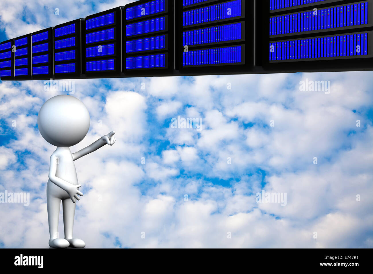 Cloud computing, technology connectivity concept for adv or others ...