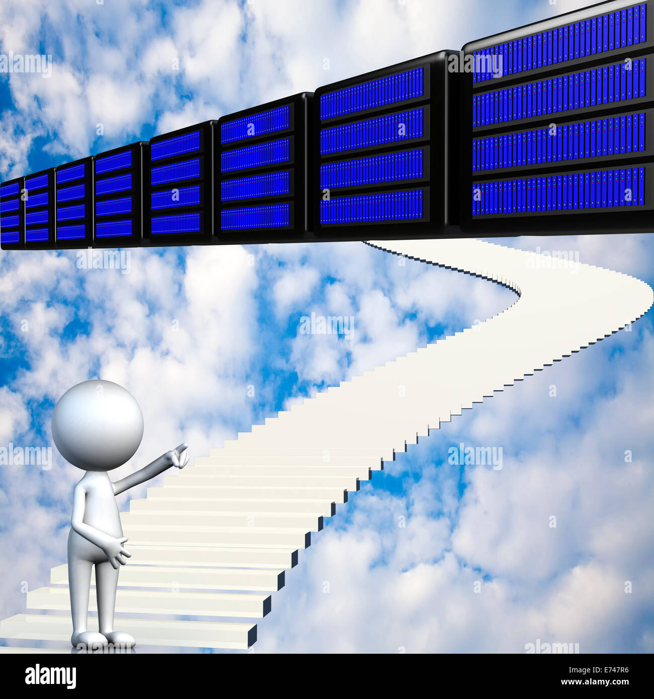 Cloud computing, technology connectivity concept for adv or others ...