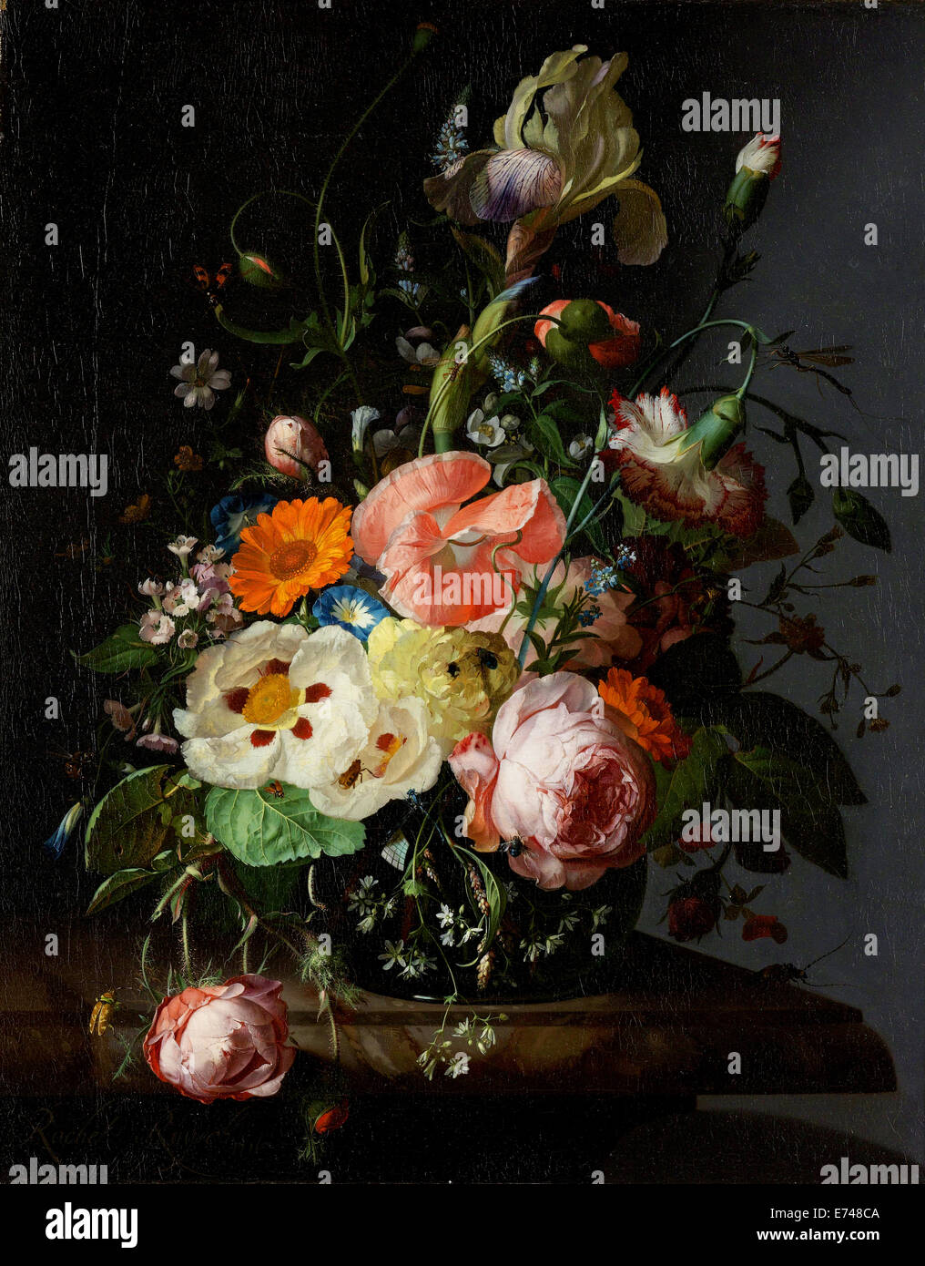 Rachel Ruysch Flower Still Life Still Life With Marigolds And Morning