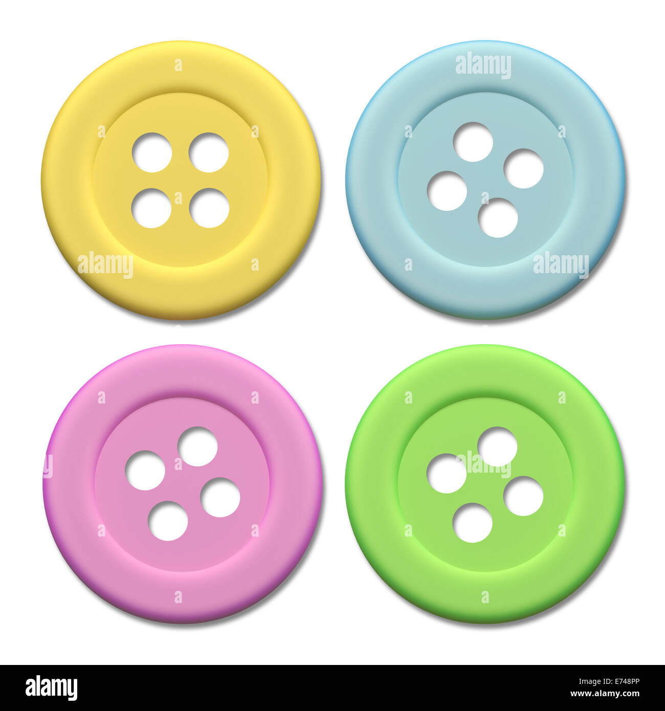 design in 3d of some buttons of different colors on a white background ...