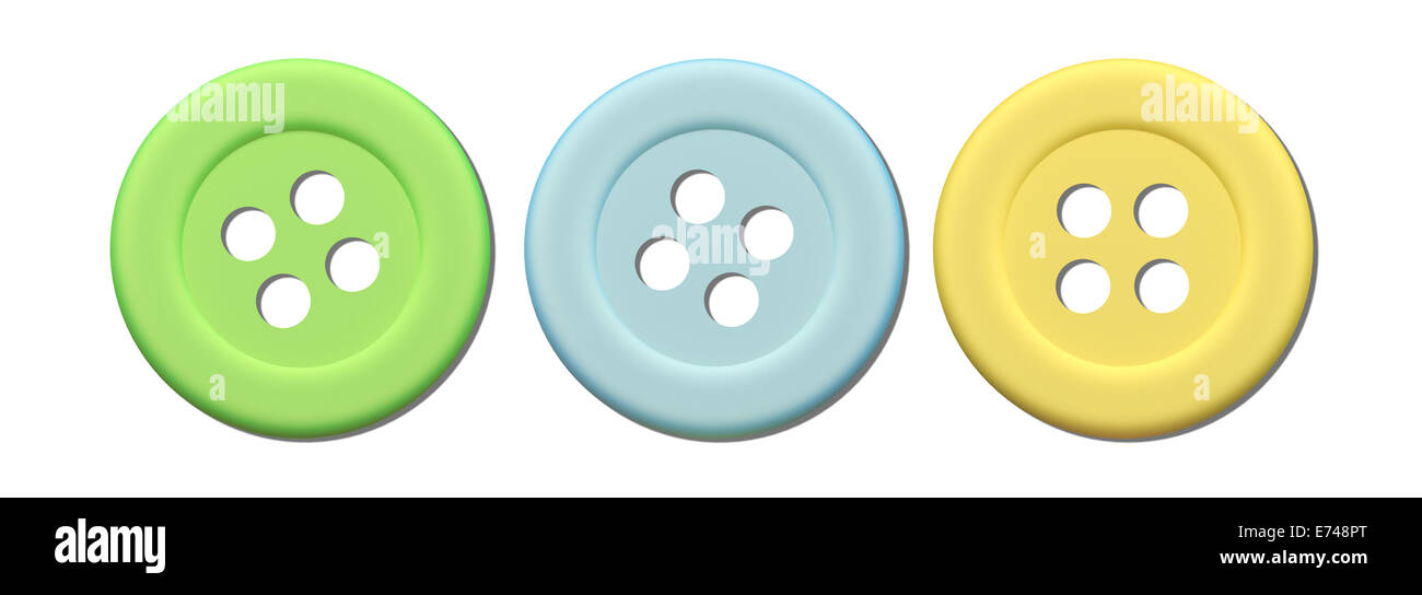 design in 3d of some buttons of different colors on a white background ...
