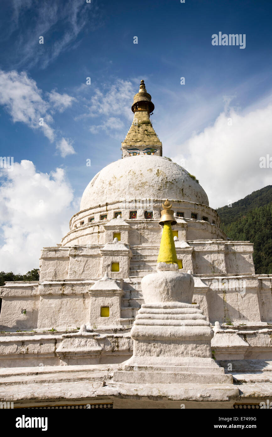 Eastern Bhutan, Trashi Yangtse, Chorten Kora, religious paintings ...