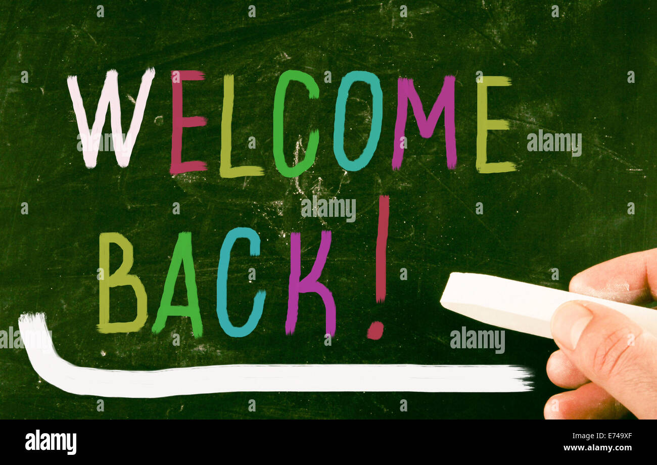 Welcome back phrase hi-res stock photography and images - Alamy