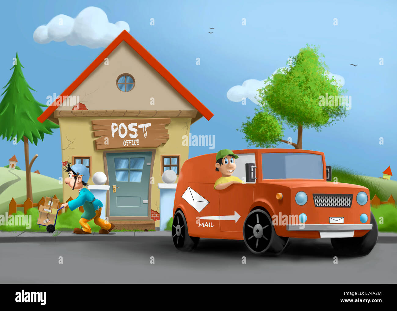 Post office postman hi-res stock photography and images - Alamy