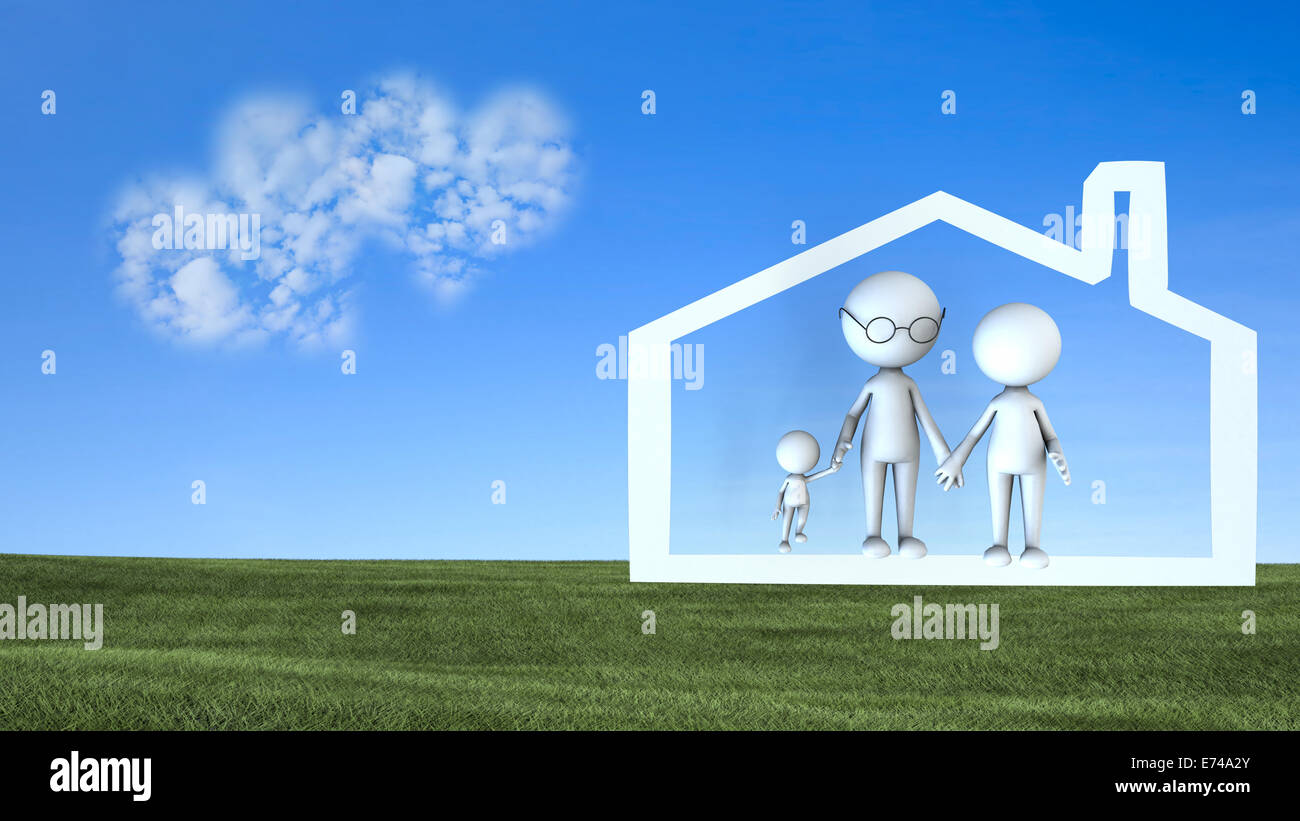 Family outdoors happy hi-res stock photography and images - Alamy