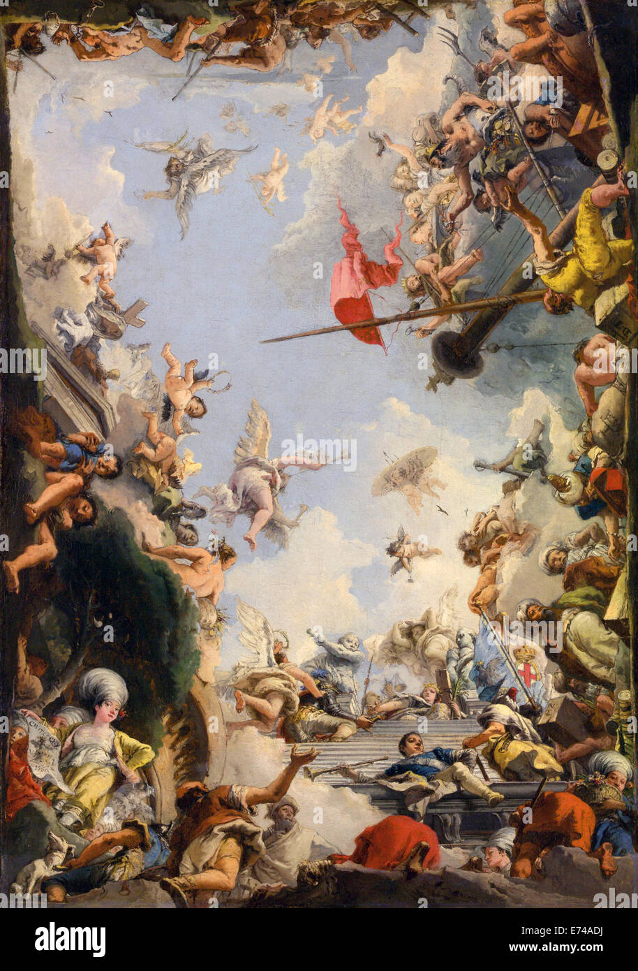 The Glorification of the Giustiniani Family - by Giovanni Domenico ...