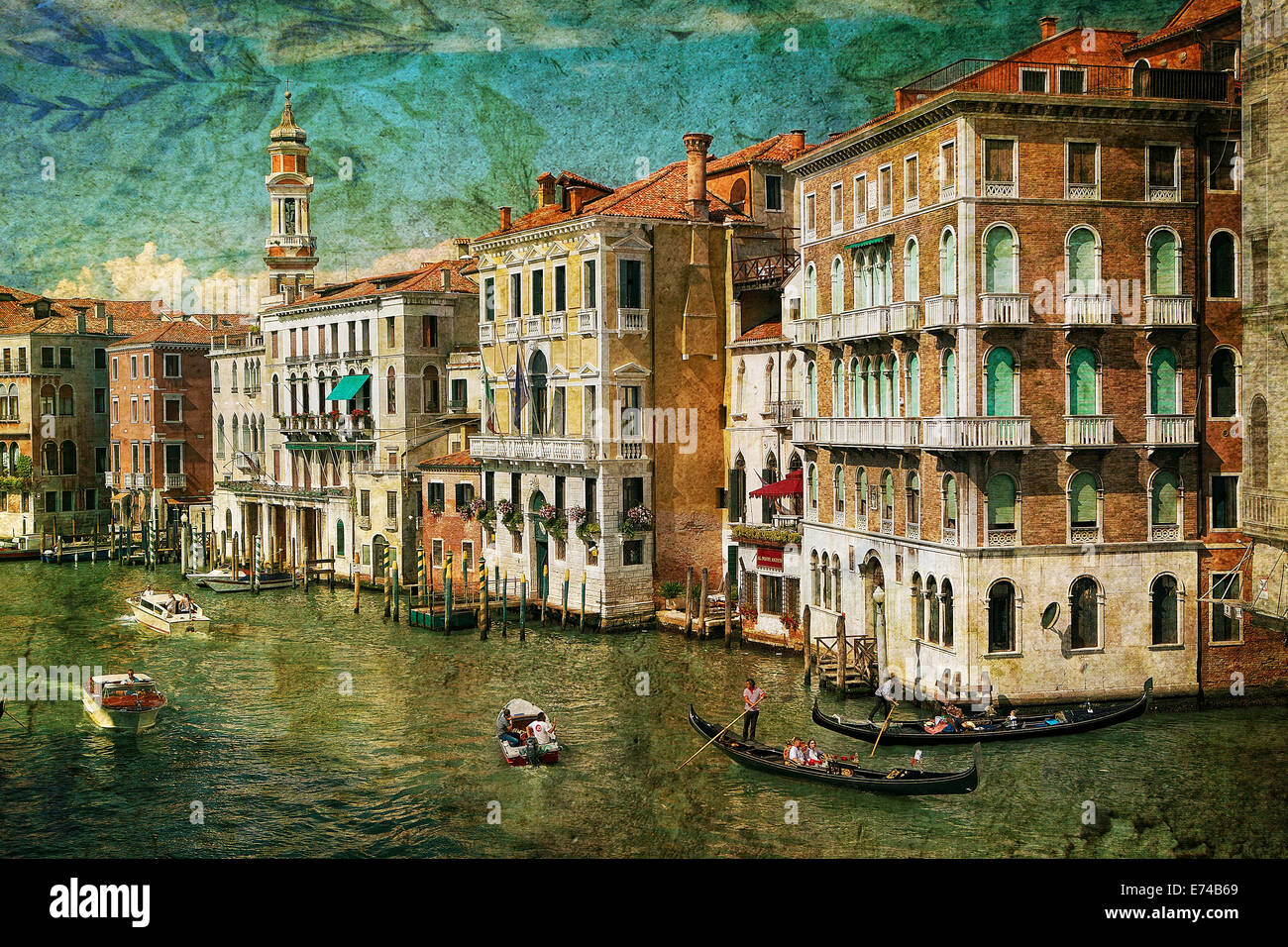 Venetian architecture in the retro style Stock Photo - Alamy