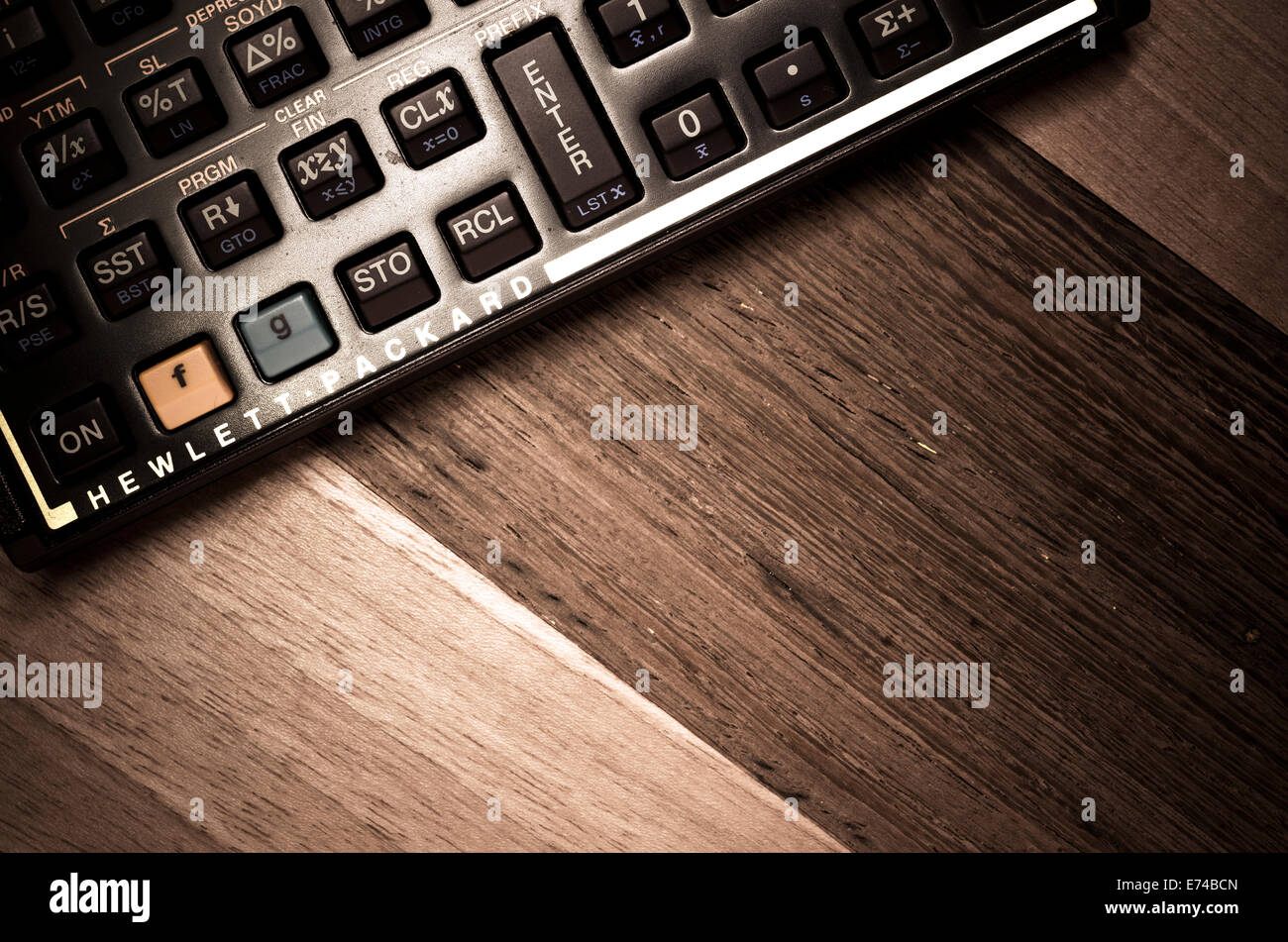 Hewlett Packard hp 12c financial calculator backdrop Stock Photo - Alamy