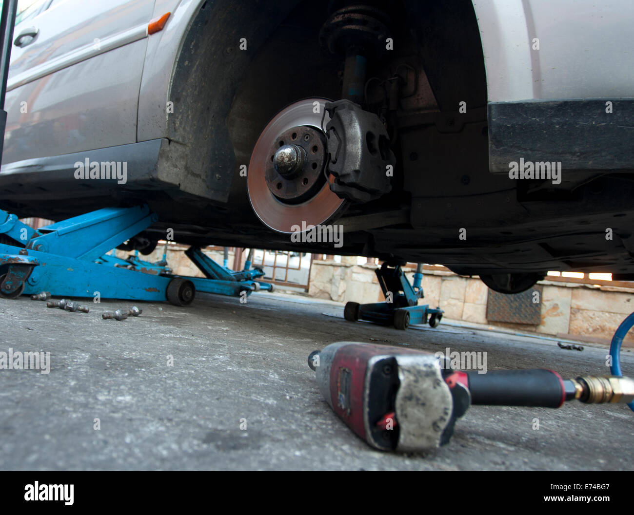 Seasonal tire change tire service hi-res stock photography and images ...
