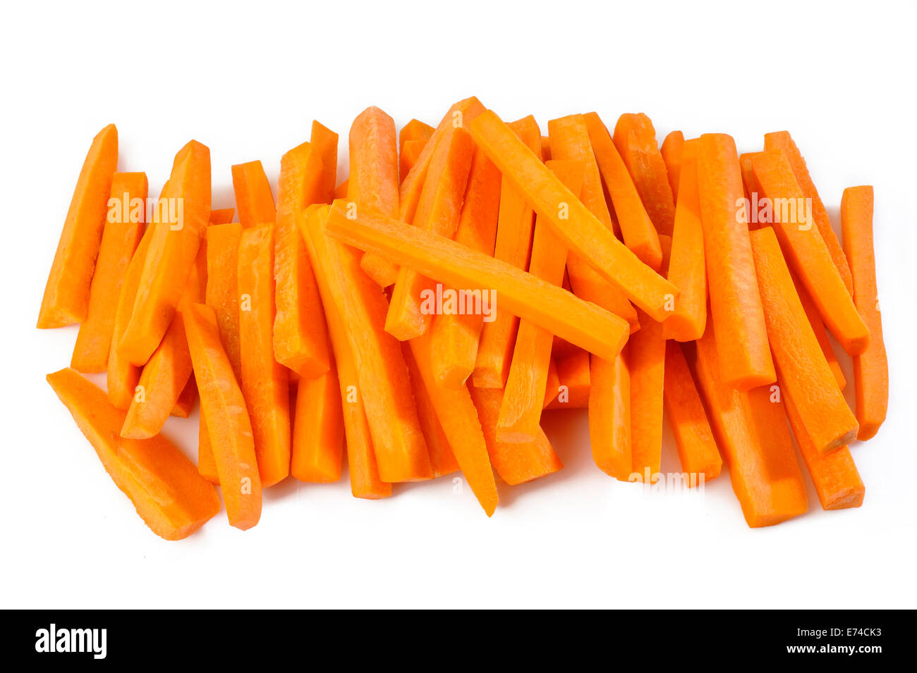 fresh carrots sticks on white background Stock Photo - Alamy