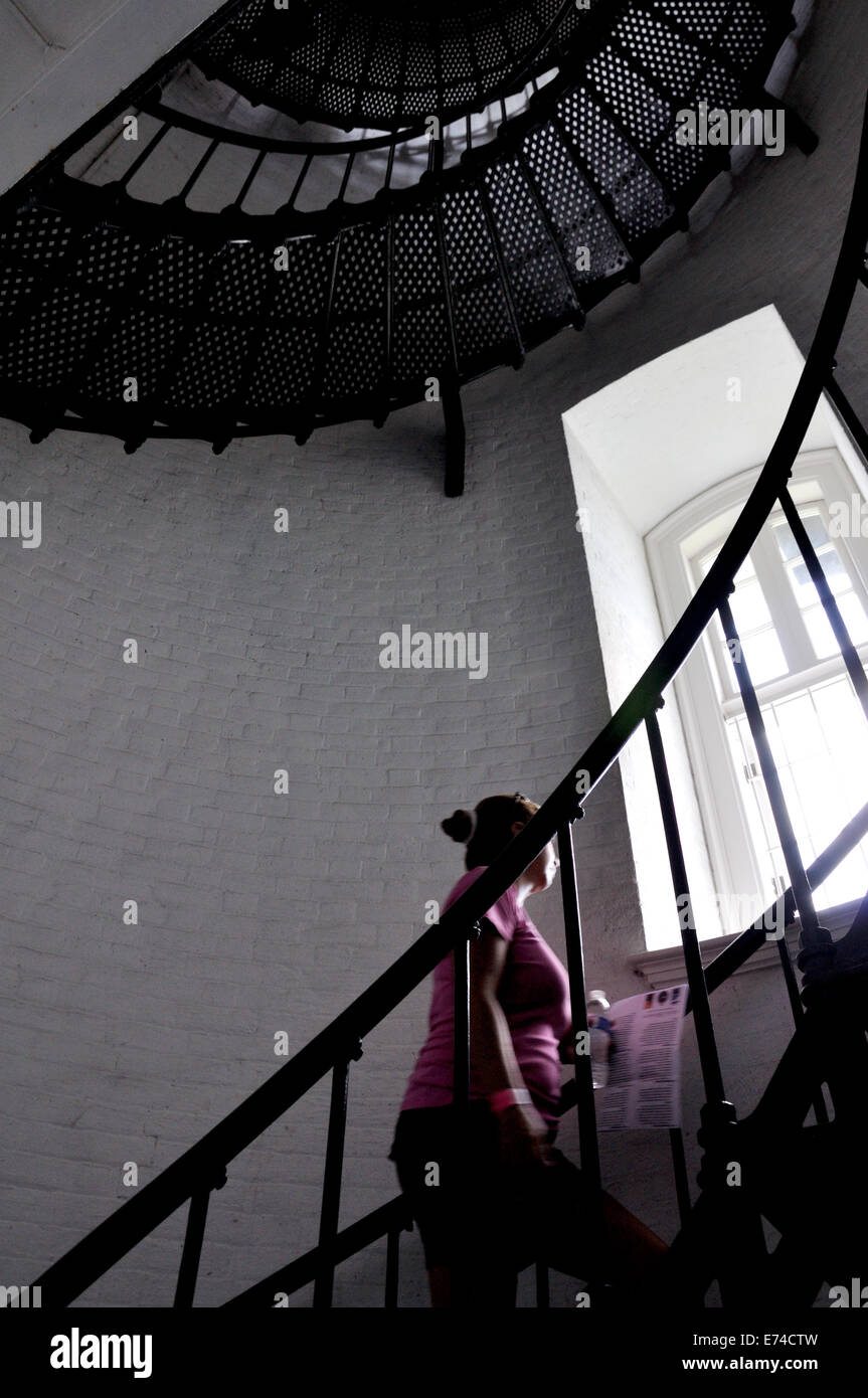 Staircase inside the lighthouse, St. Augustine, Florida, USA Stock ...