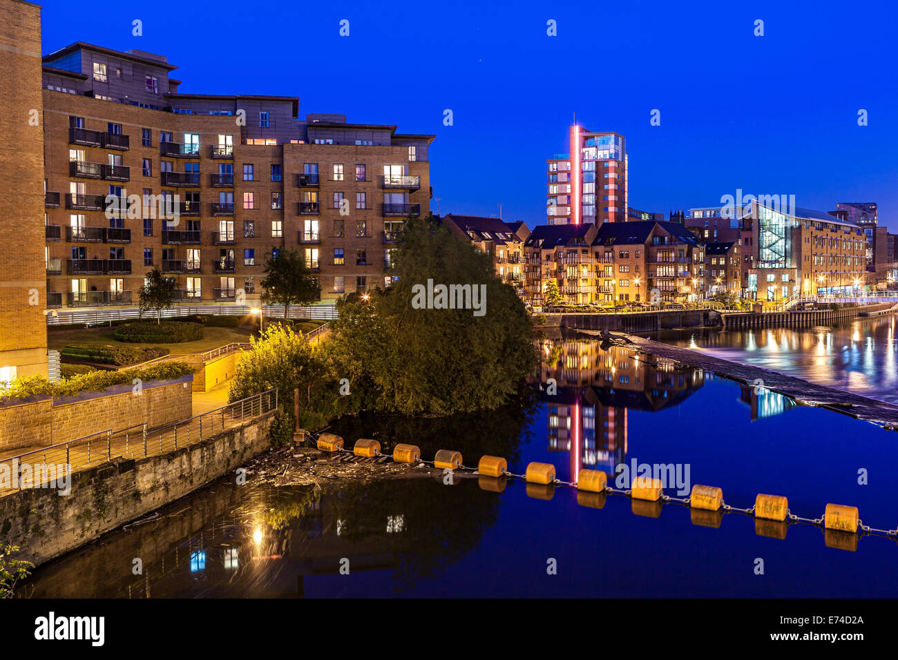 Clarence dock is the newly developed in Leeds city center, England ...