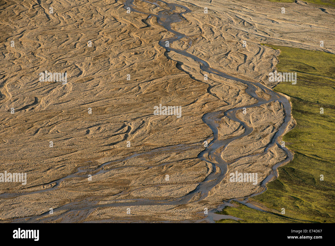 network of a plurality of riverbeds top view Stock Photo - Alamy