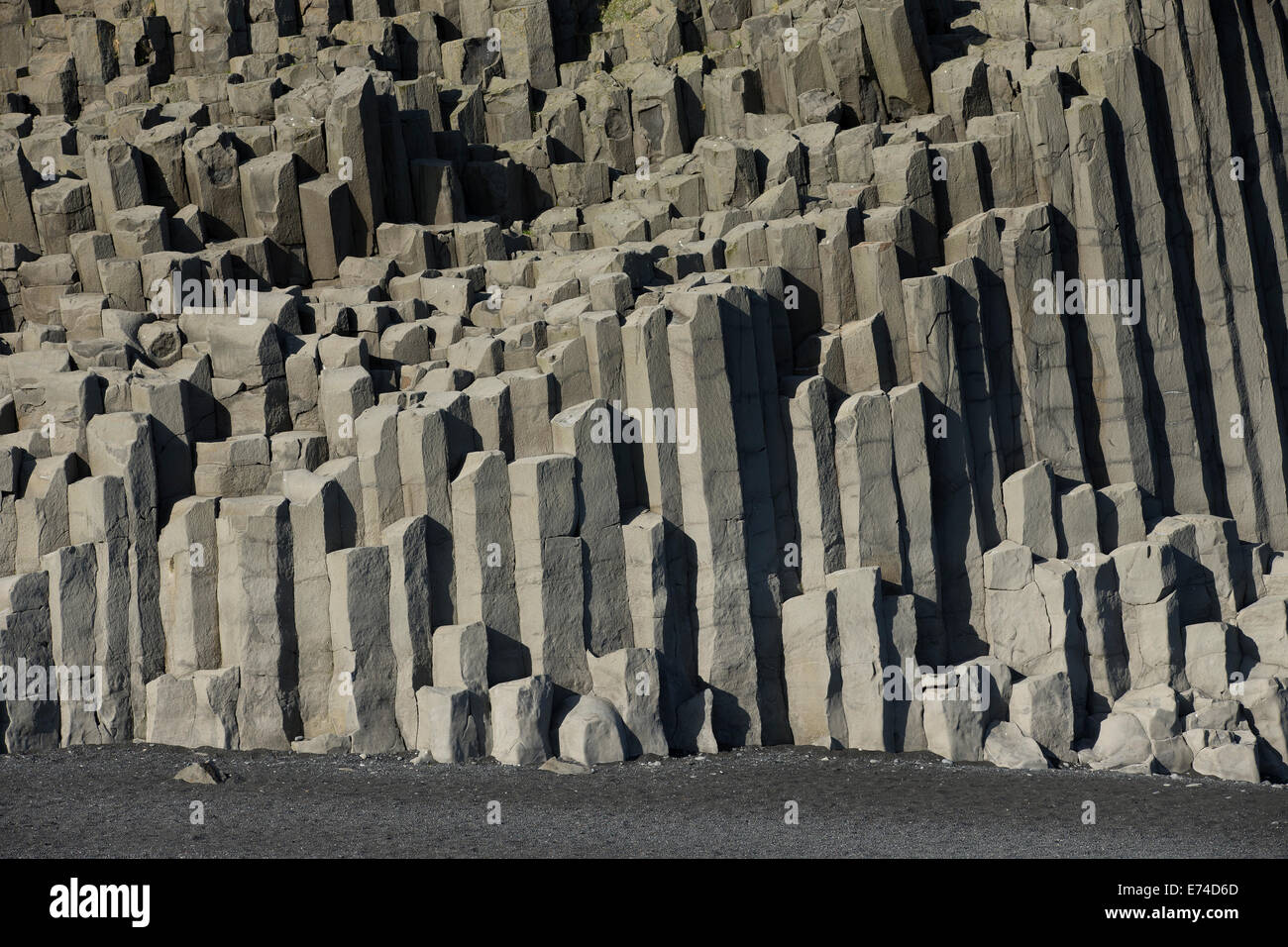 Reynisfjara Beach Volcanic Basalt Coloumn Formations, in southern ...