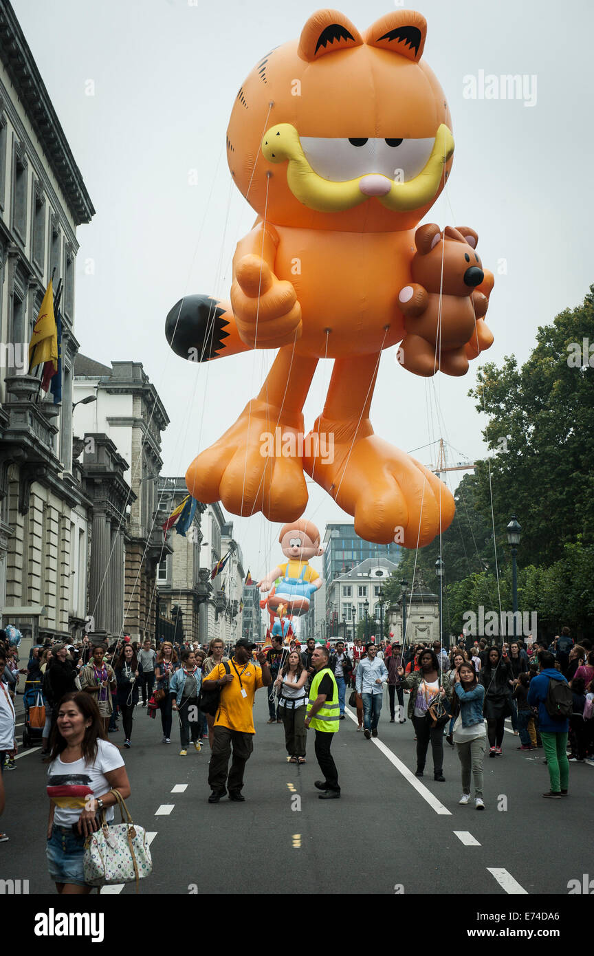 Brussels, Bxl, Belgium. 6th Sep, 2014. Inflatable of Belgian comics ...