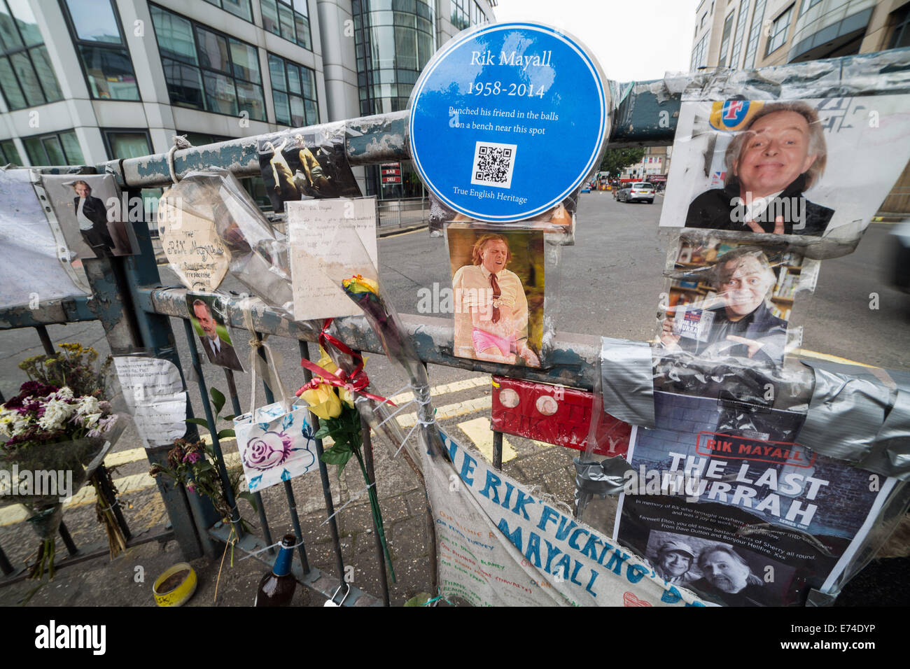 London, UK. 6th Sept, 2014. Rik Mayall 'blue plaque' tribute in ...