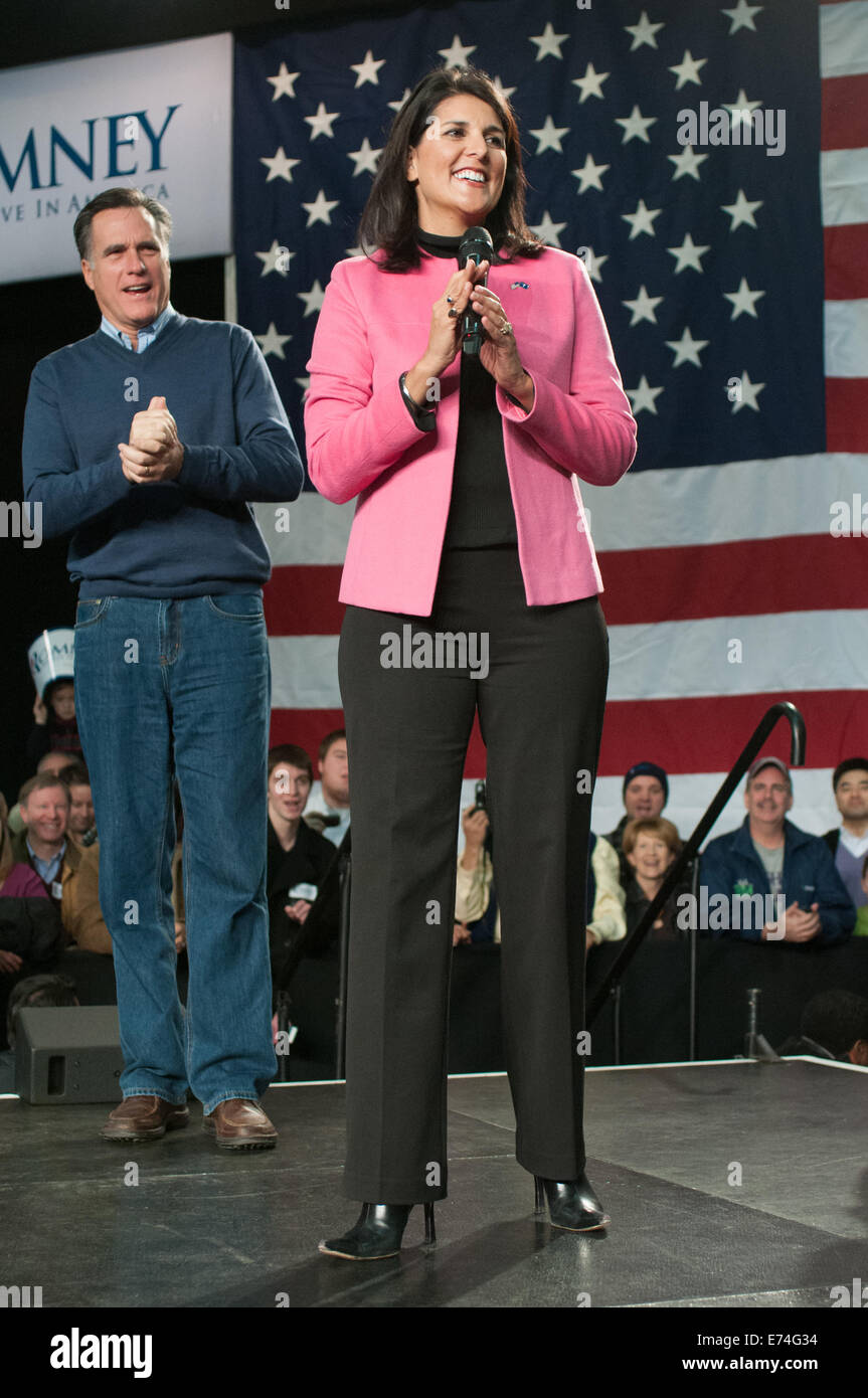 South Carolina governor Nikki Haley holds a campaign rally with Mitt ...