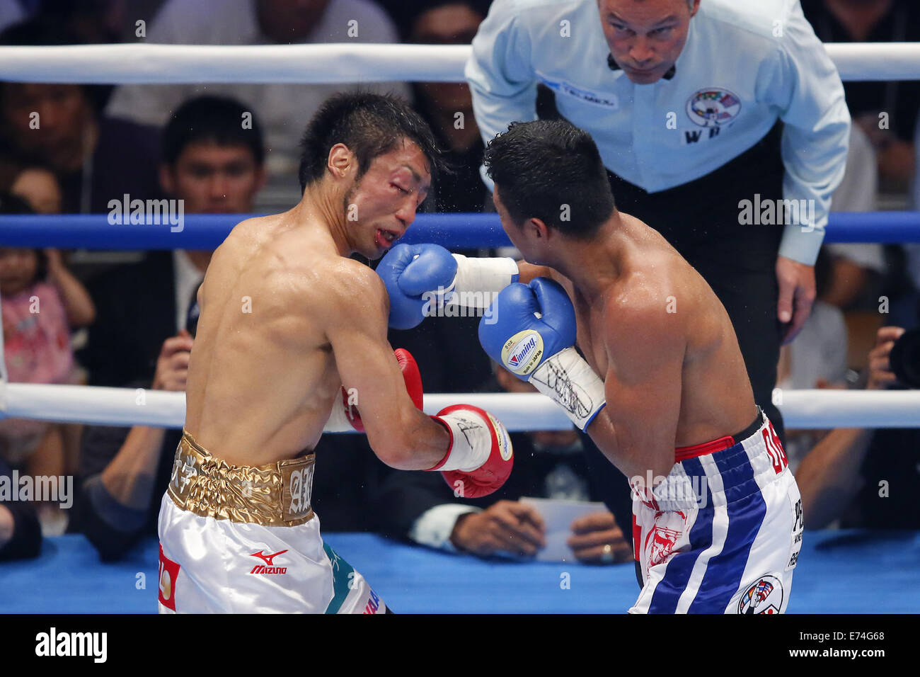 Yoyogi 2nd Gymnasium, Tokyo, Japan. 5th Sep, 2014. (L-R) Akira Yaegashi ...