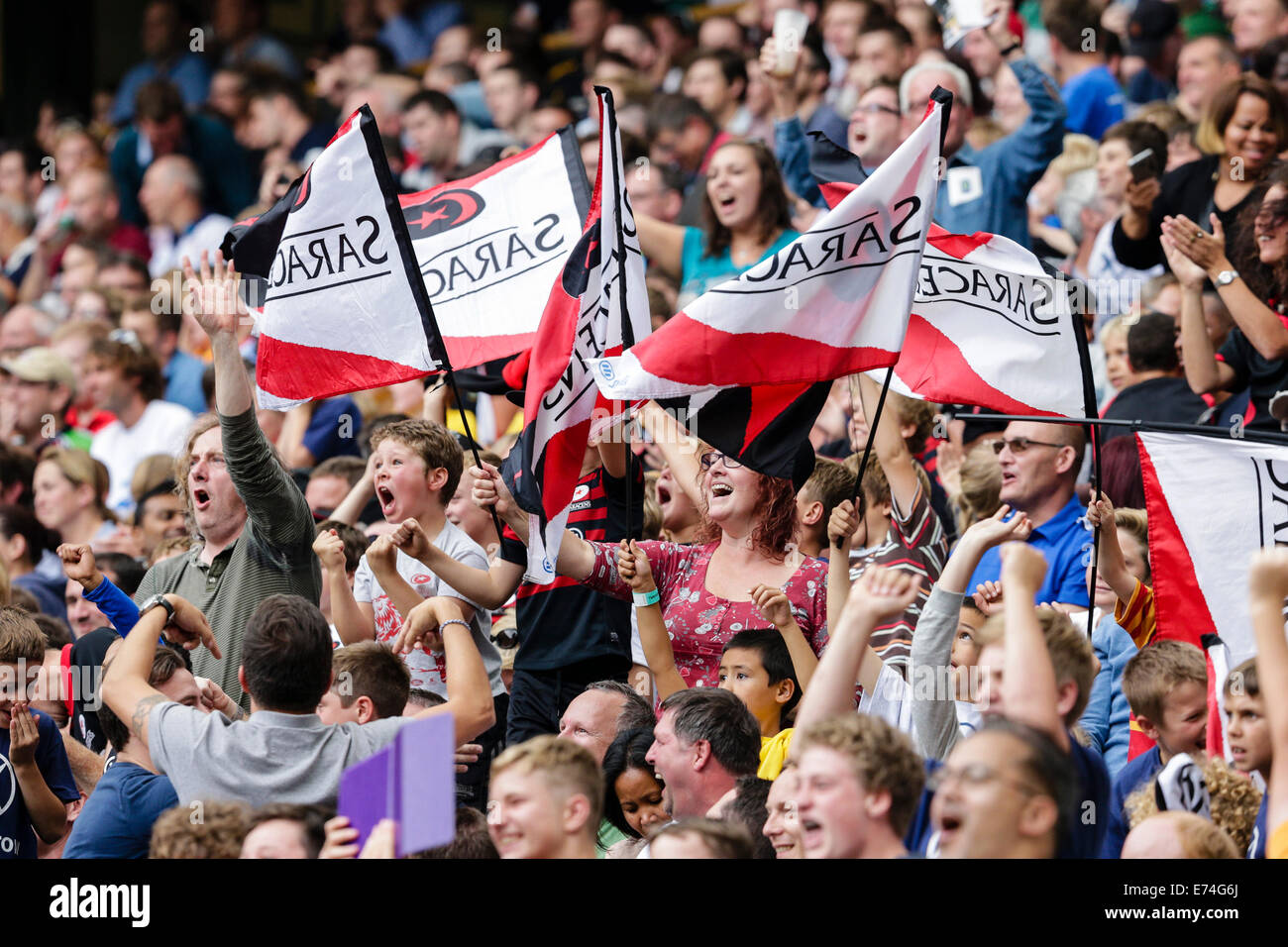 Twickenham, UK. 06th Sep, 2014. Aviva Premiership Rugby. Saracens ...