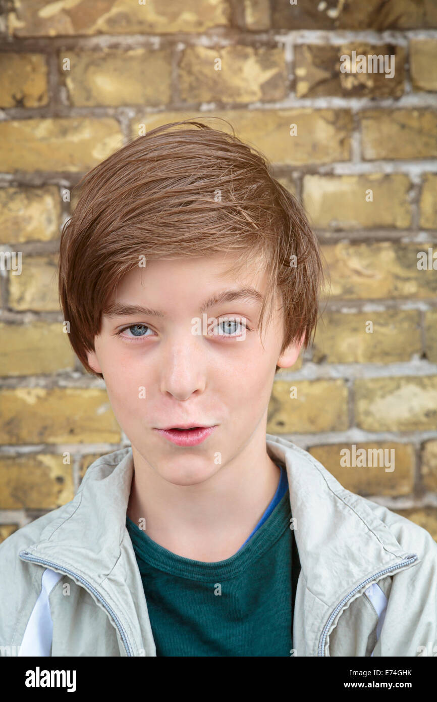 Teen boy smile happy pleasant hi-res stock photography and images - Alamy