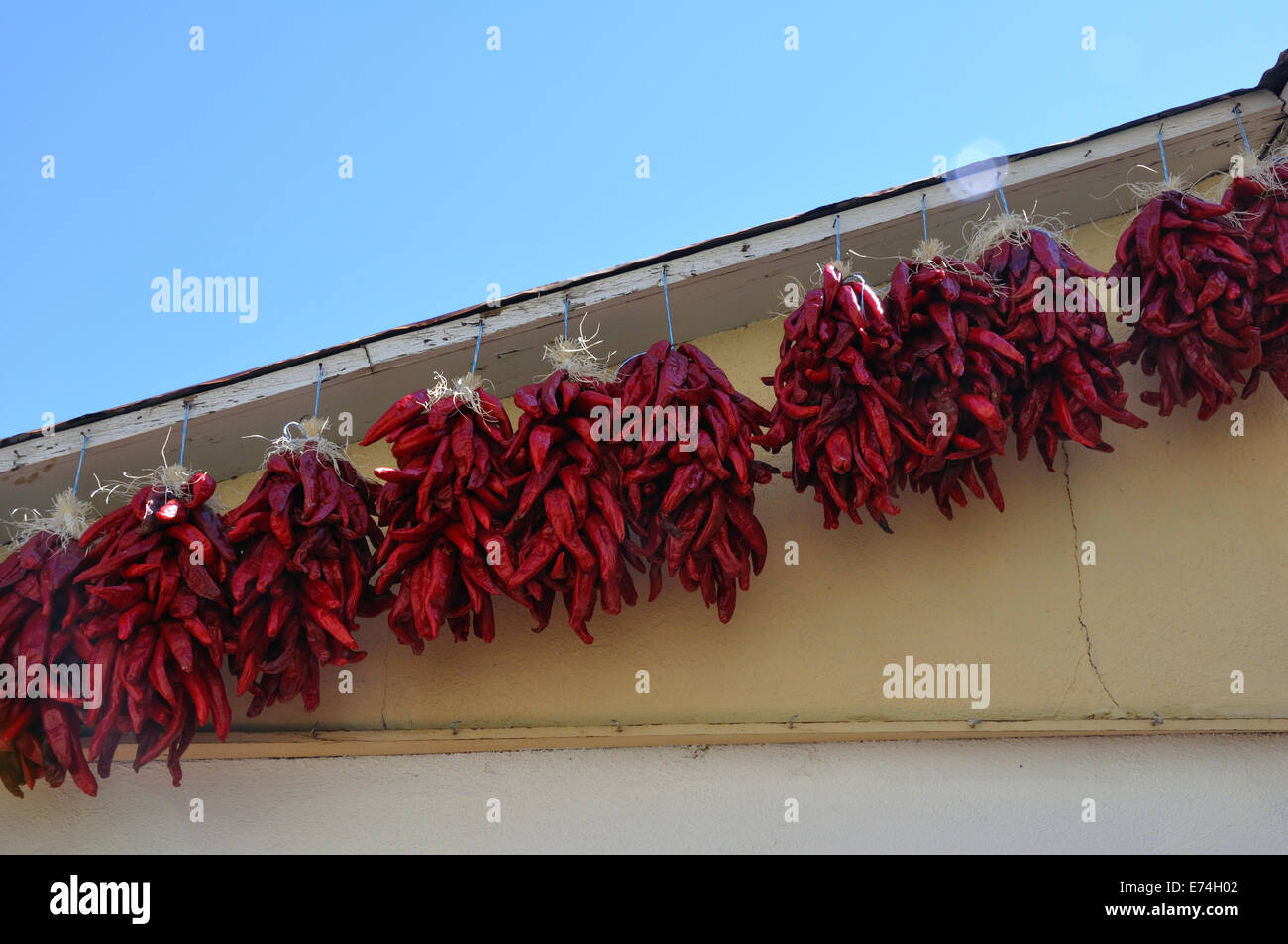 Chili peppers drying in downtown Albuquerque, New Mexico, USA Stock ...