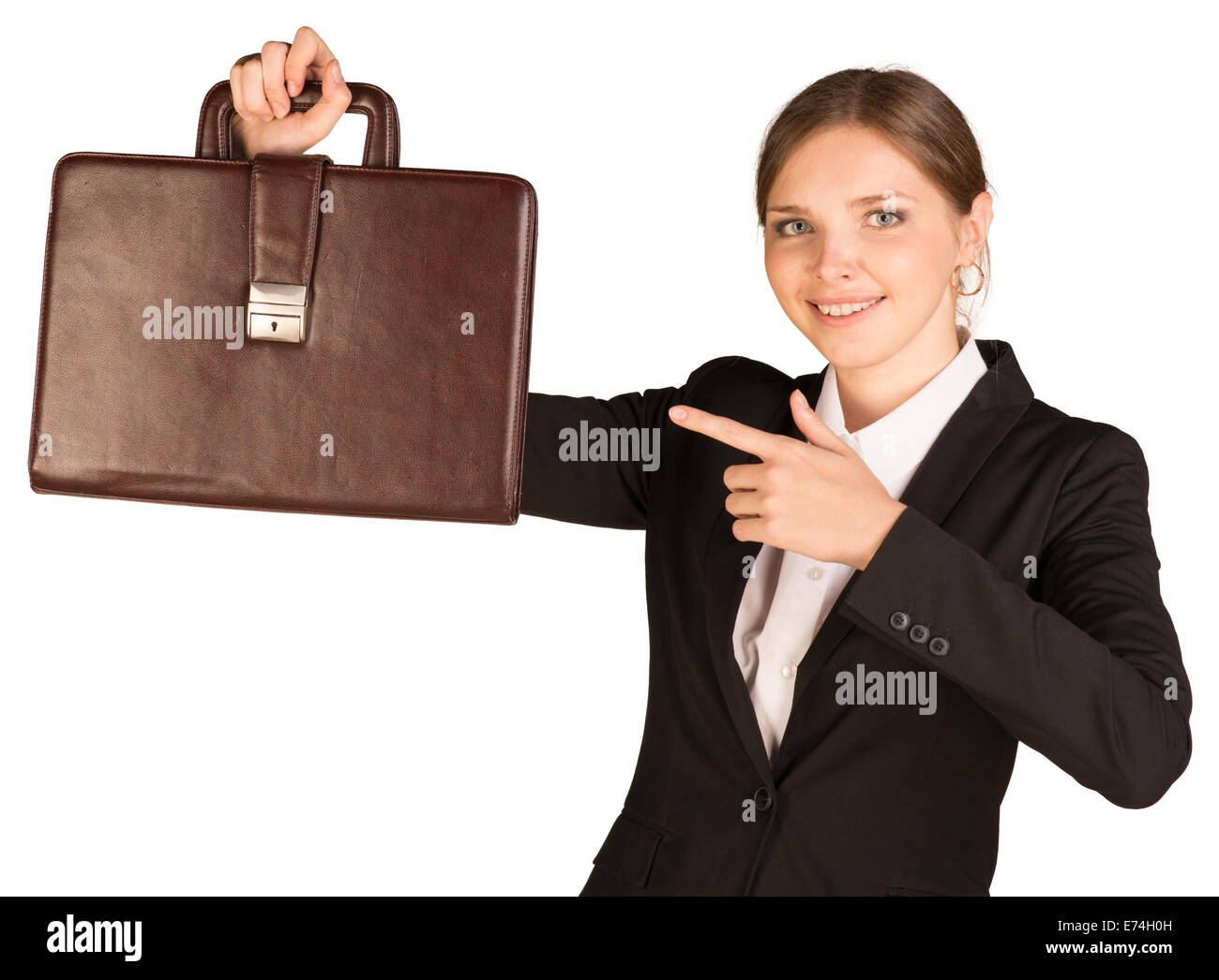 Business woman hold briefcase in hand Stock Photo - Alamy