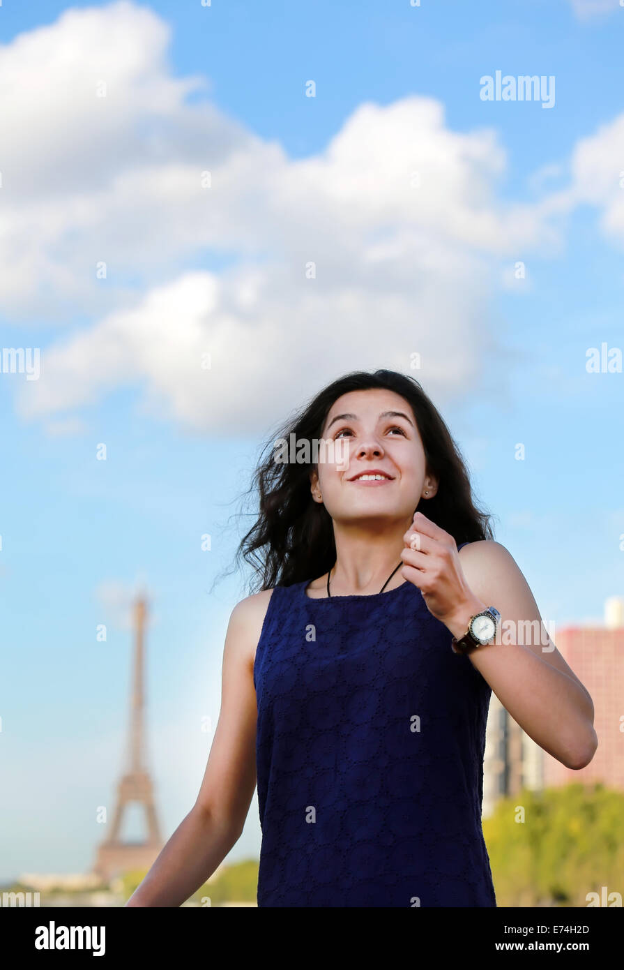 Beautiful girl in Paris, France Stock Photo - Alamy
