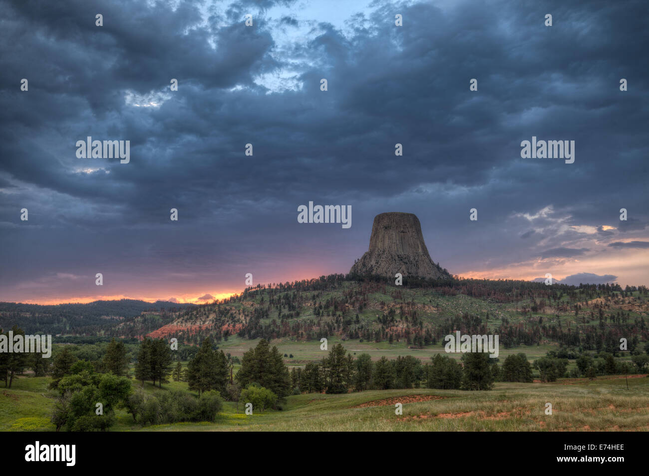 Over devils tower hi-res stock photography and images - Alamy
