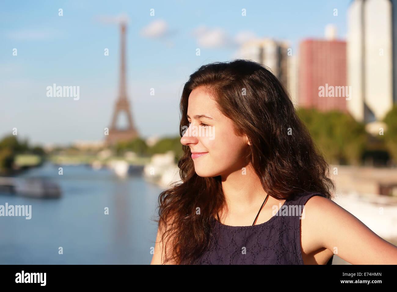 Beautiful girl in Paris, France Stock Photo - Alamy