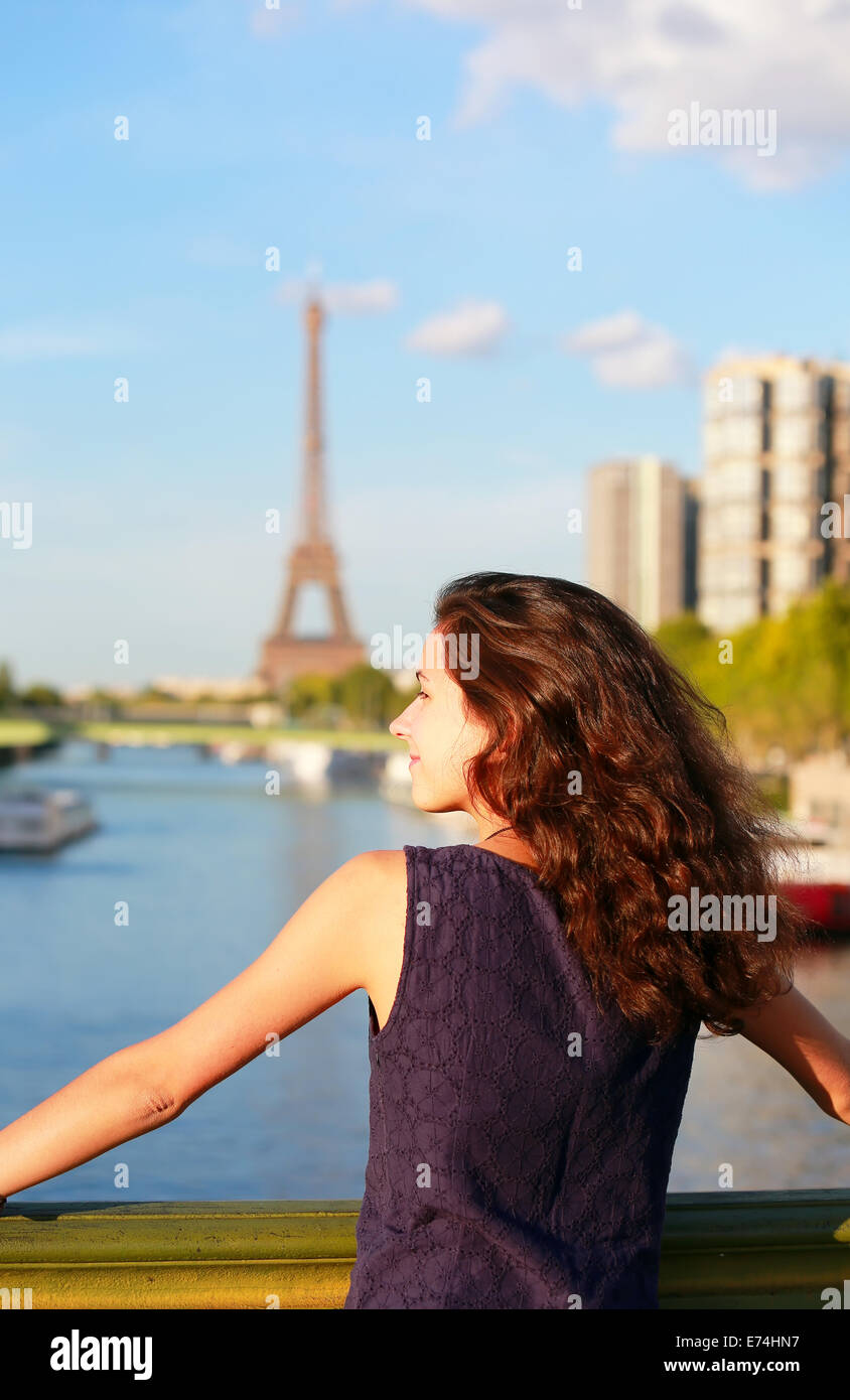 Beautiful girl in Paris, France Stock Photo - Alamy