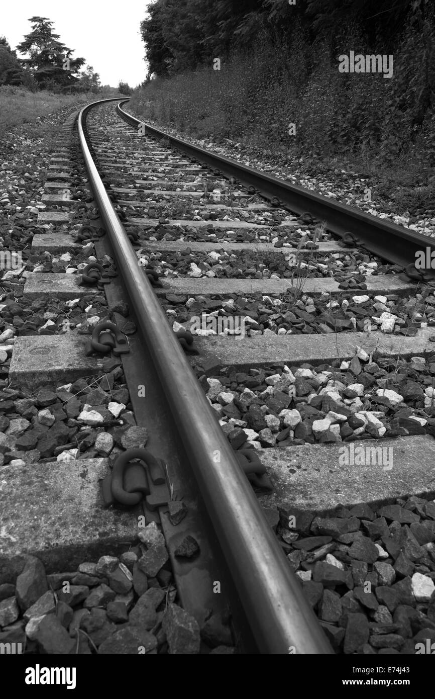 Railroad tracks, Italy Stock Photo - Alamy