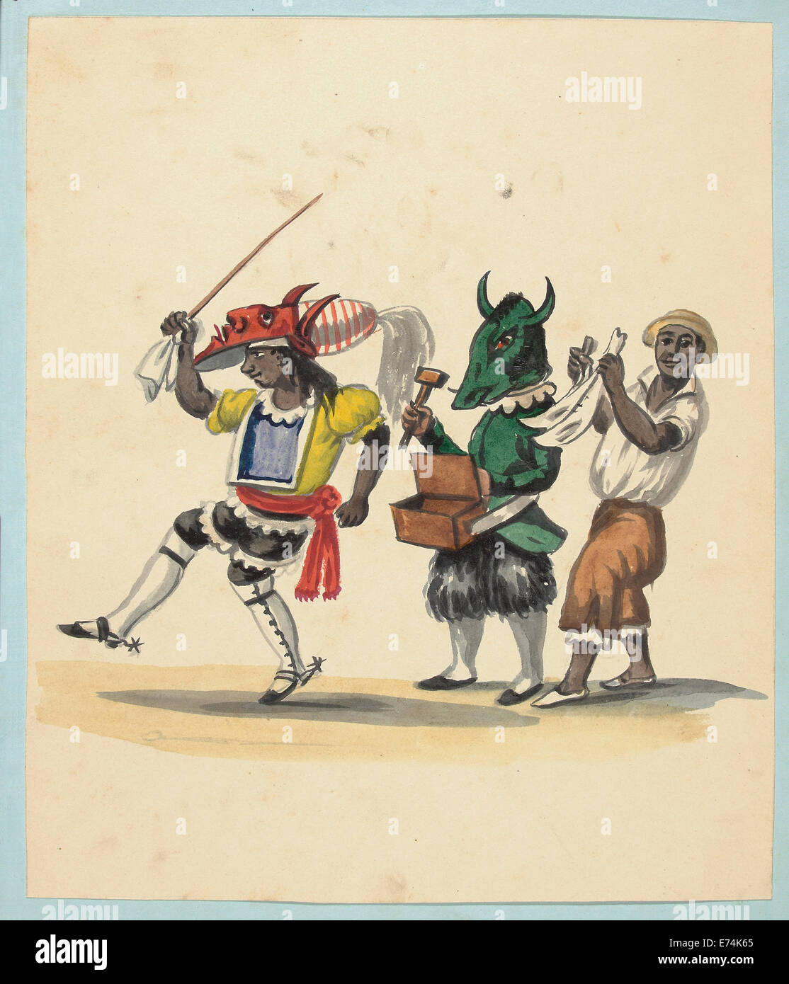 Attributed to Pancho Fierro, also known as Francisco Fierro Stock Photo ...