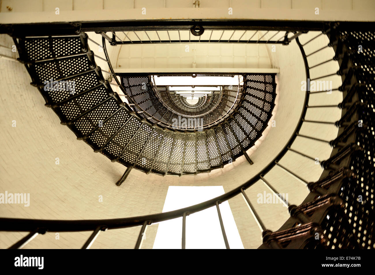 Staircase inside the lighthouse, St. Augustine, Florida, USA Stock ...