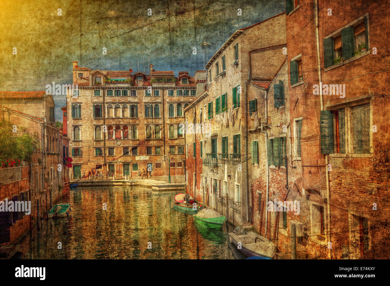 Venetian architecture in the retro style Stock Photo - Alamy