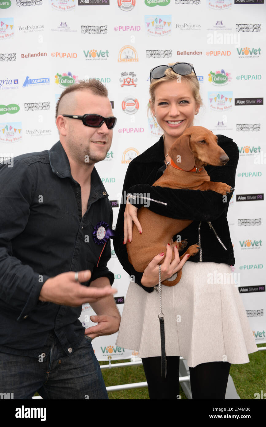 London, UK. 6th Sep, 2014. Rachel Riley attends the Pup Aid, the Puppy ...