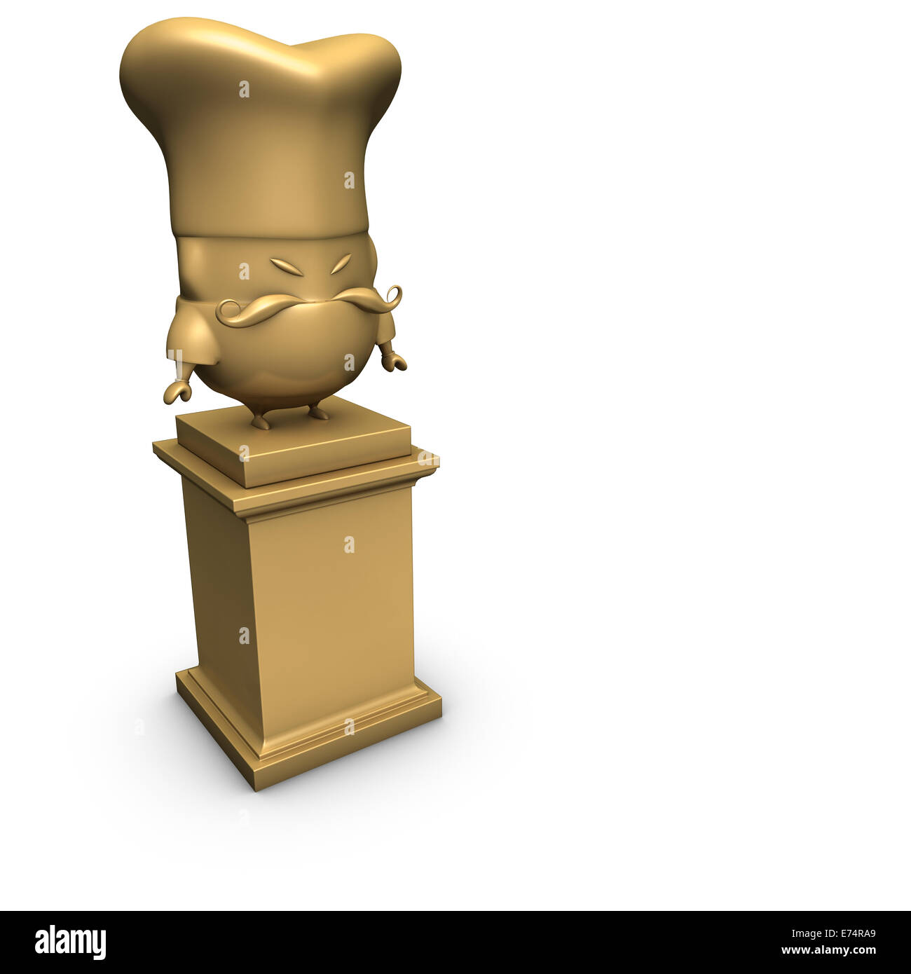 bronze number 3 cook chef trophy statue Stock Photo - Alamy