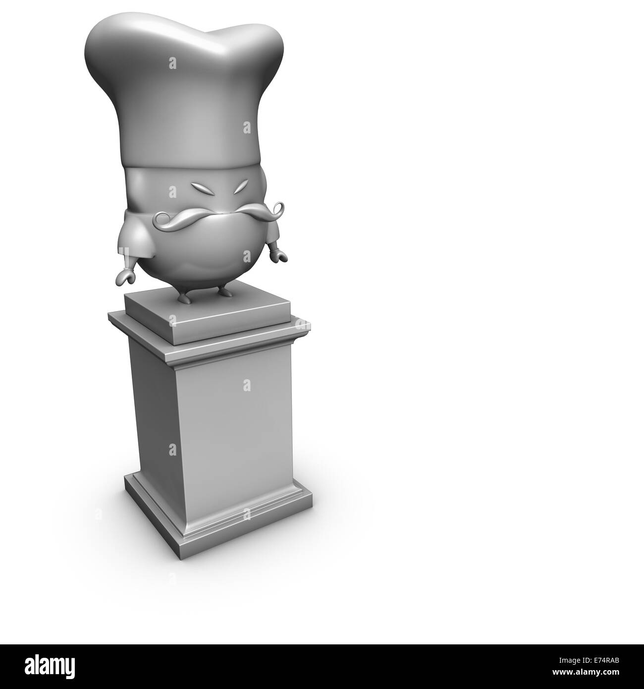 silver number 2 place chef cook trophy Stock Photo - Alamy