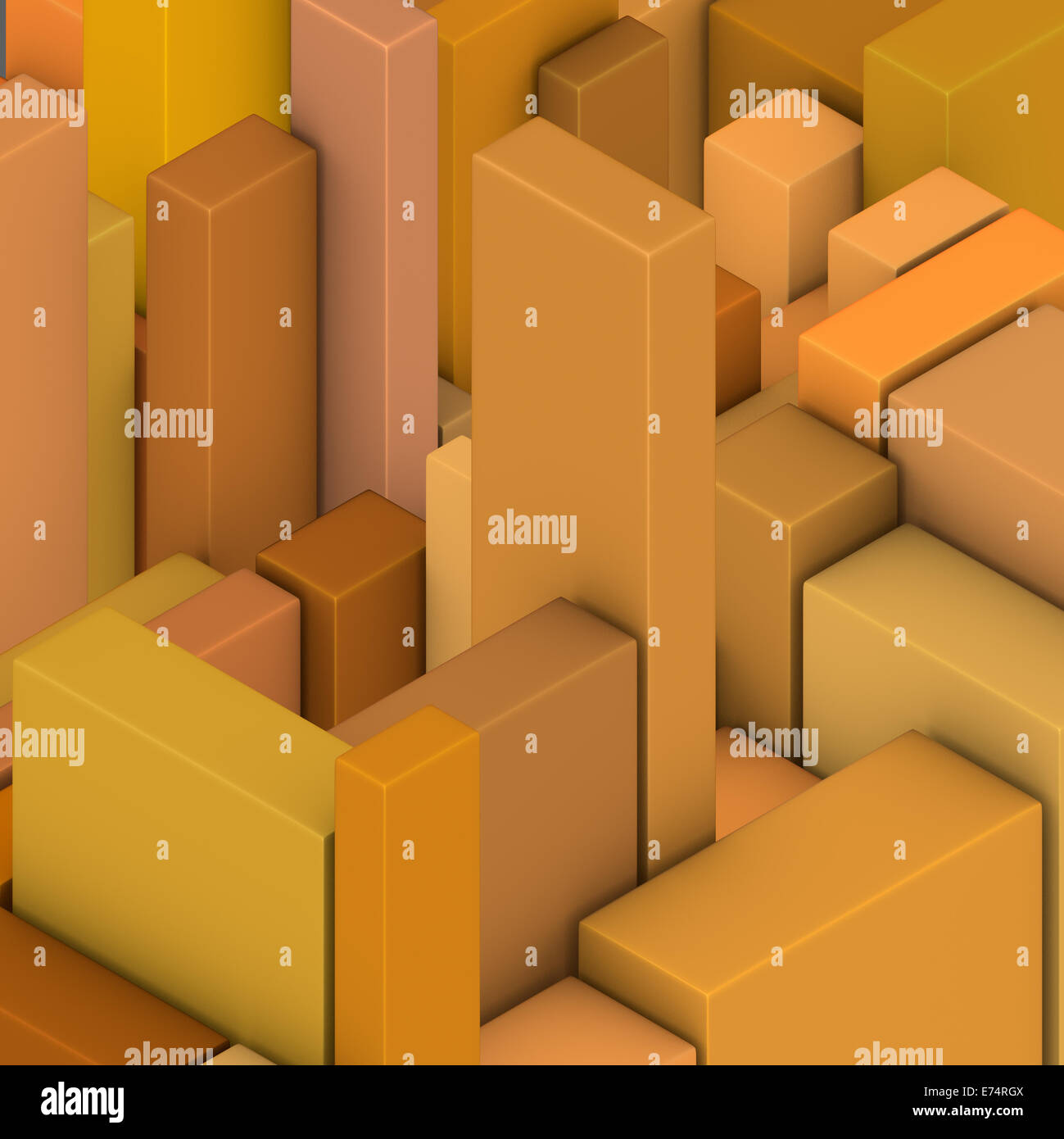 3d orange yellow abstract rectangular pattern backdrop Stock Photo - Alamy