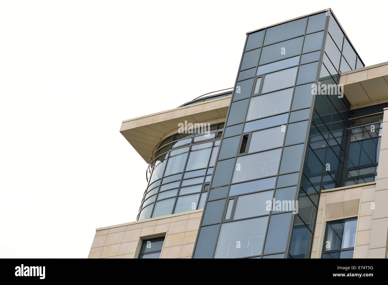 Tip stylish new building. Snapshot from bottom up Stock Photo - Alamy