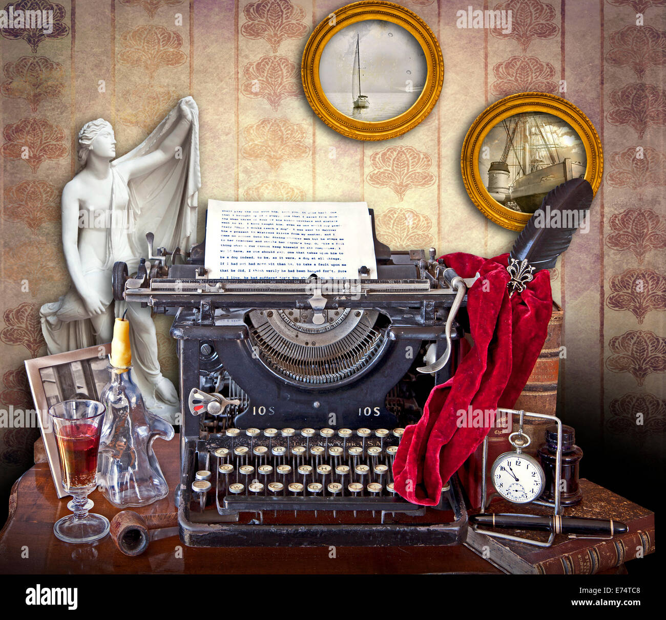 Victorian frame old photo boat photos pictures white marble statue hi ...