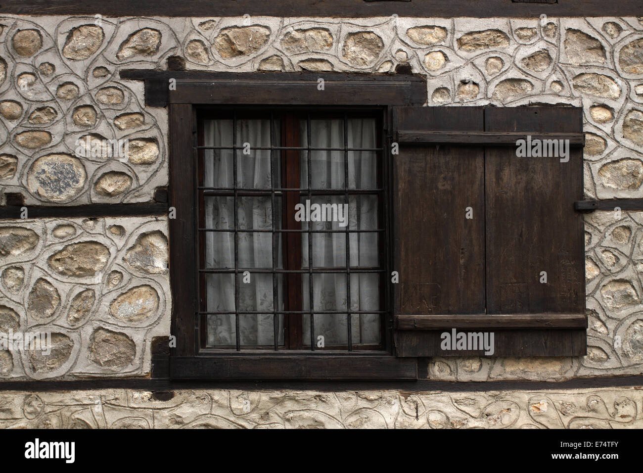 Old stylish window, wooden window Stock Photo - Alamy