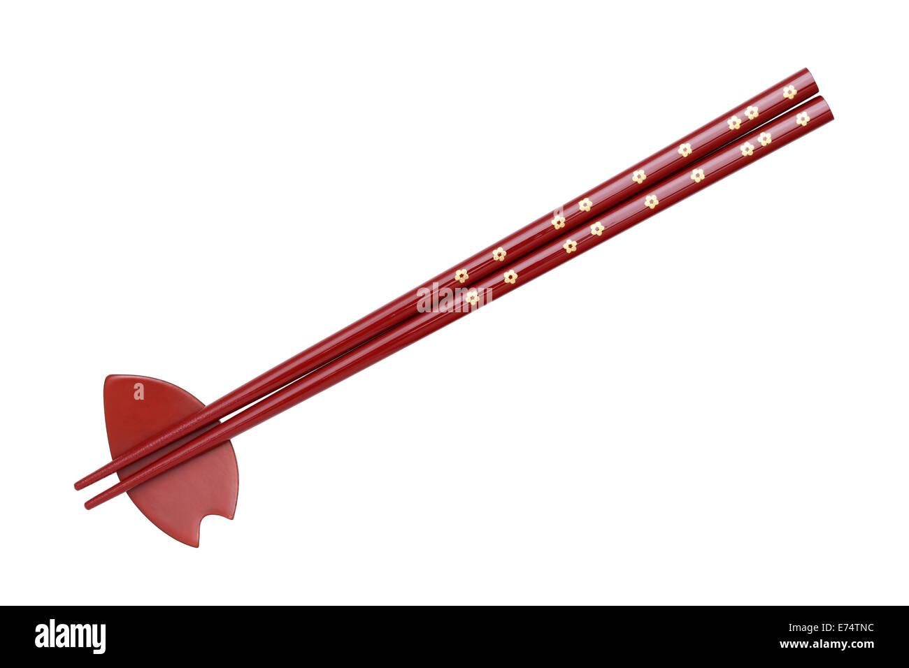 Chopsticks and chopsticks rest isolated on white background Stock Photo ...